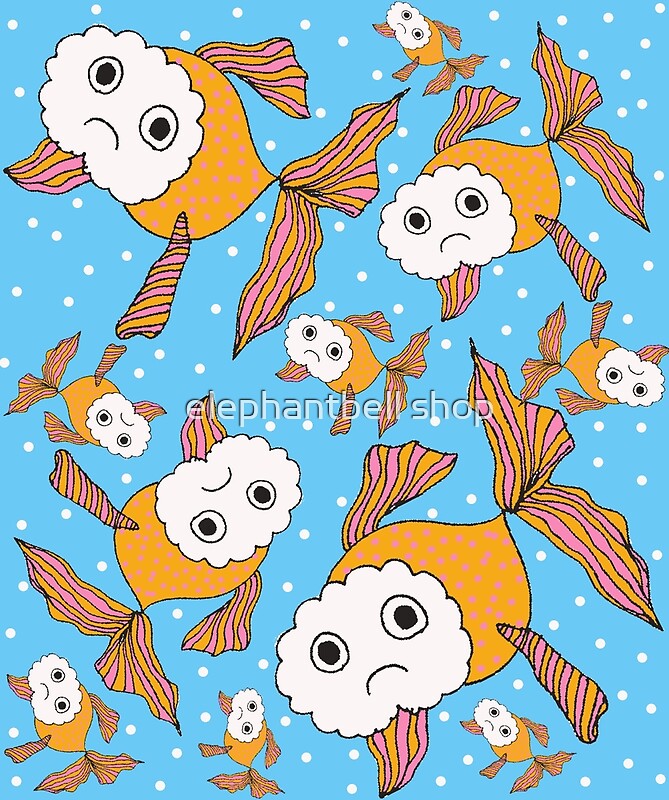 "sweet golden fish " by elephantbell shop | Redbubble