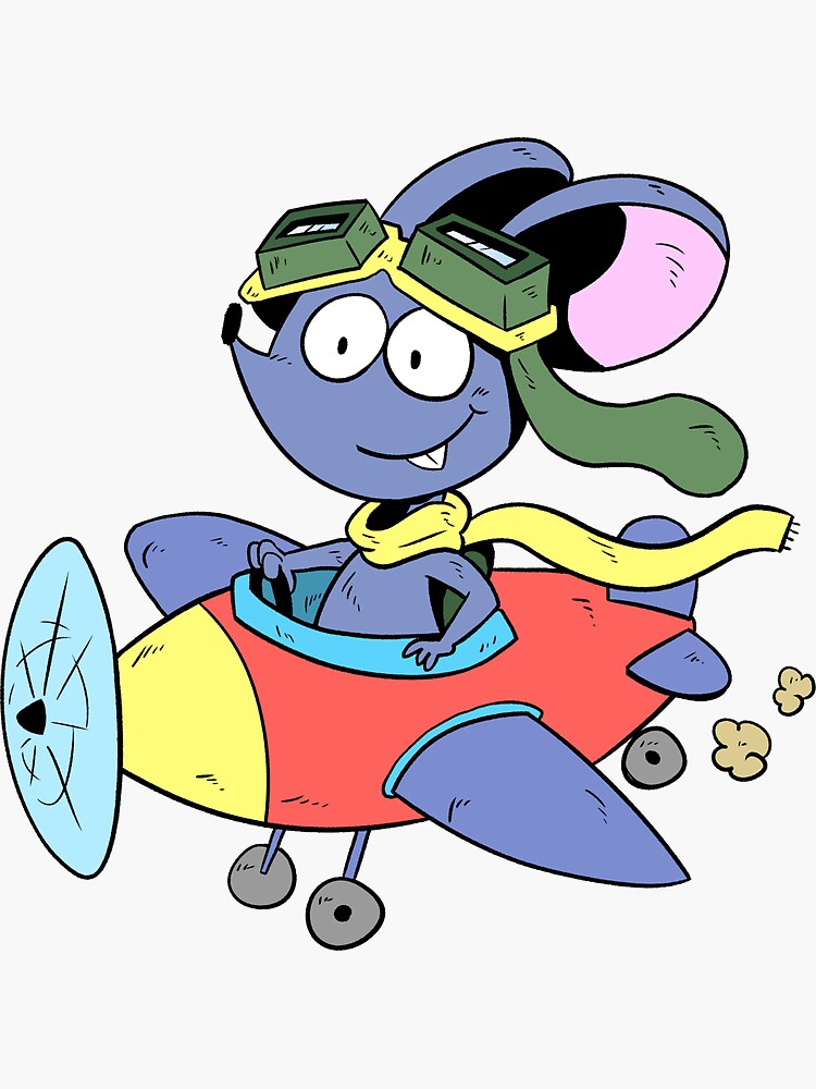 "Airplane Mouse" Sticker by Buguwa | Redbubble