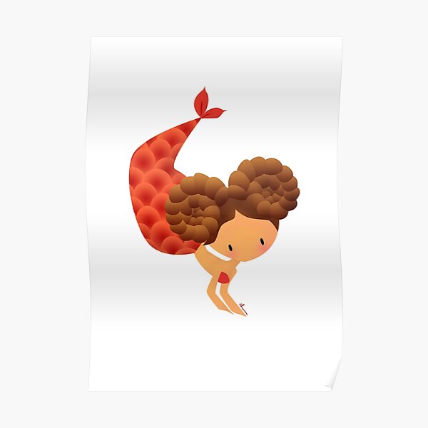 "Aries Zodiac Mermaid" Poster by ikigaicreations | Redbubble