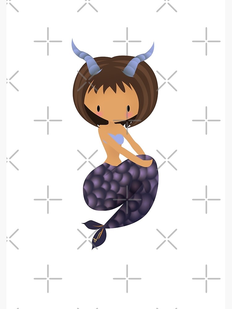 "Capricorn Zodiac Mermaid" Poster by ikigaicreations | Redbubble