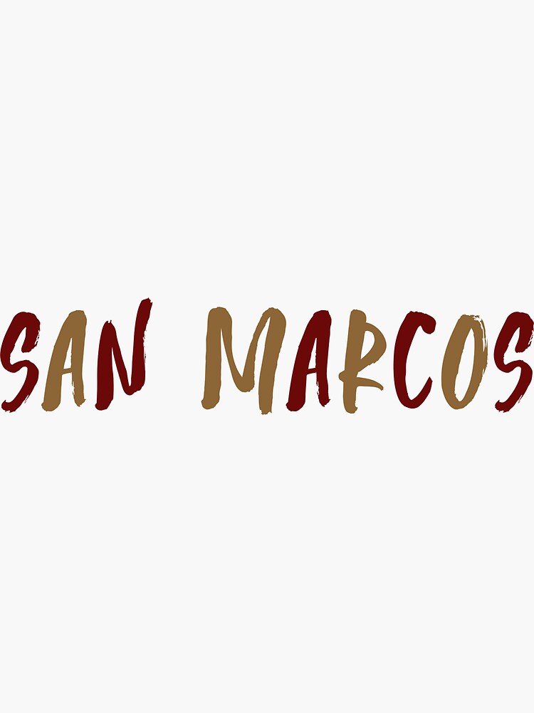 "San Marcos" Sticker for Sale by GeometricPlaces | Redbubble