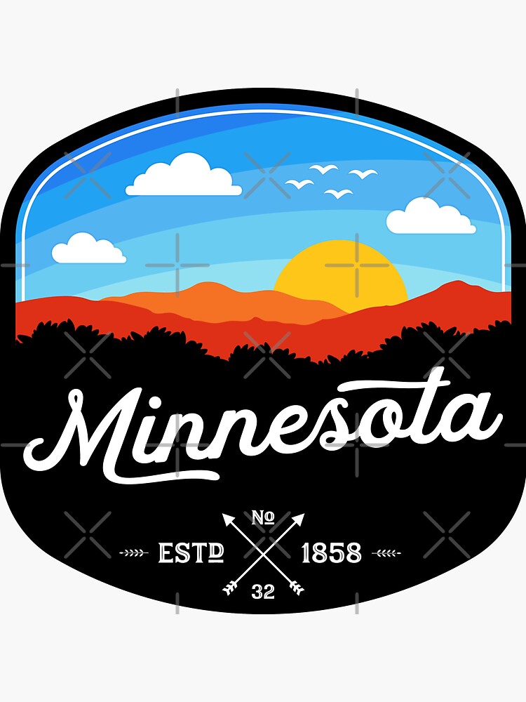 "Minnesota" Sticker for Sale by pagota | Redbubble