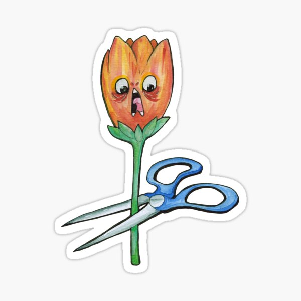 "Screaming Flower" Sticker for Sale by PandorasFoxes | Redbubble