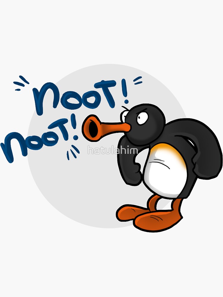 "NOOT NOOT PINGU" Sticker by hatulahim | Redbubble