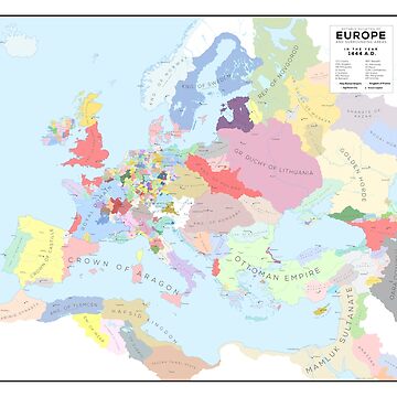 "Europe in 1444 AD" Poster for Sale by Robin-maps | Redbubble