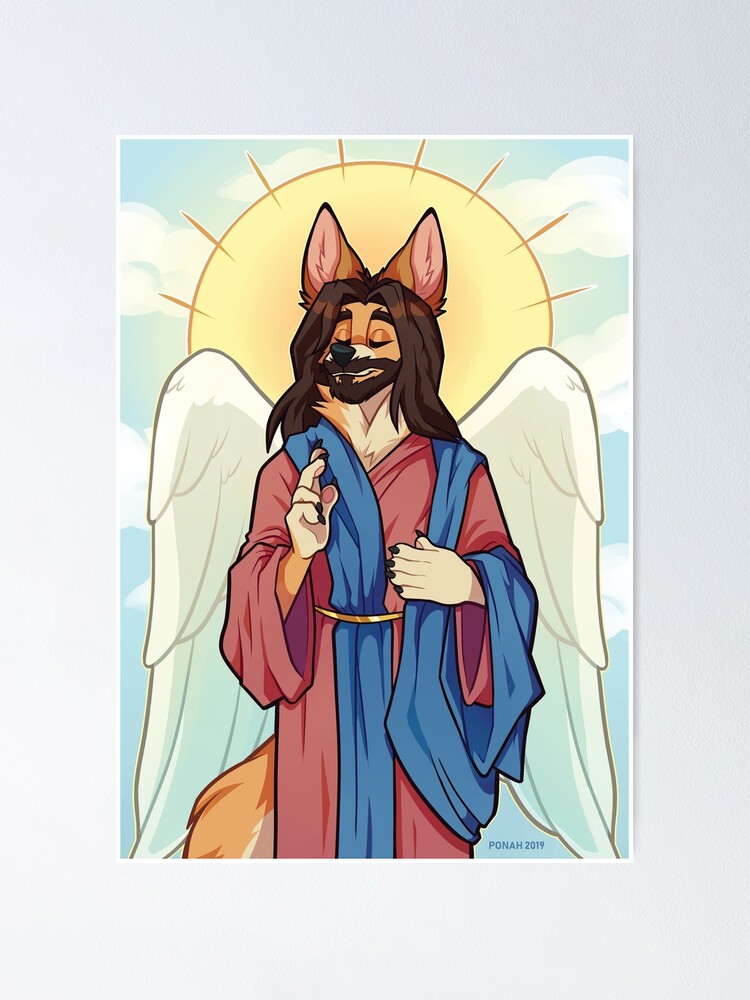 "Furry Jesus" Poster for Sale by FabuPonah | Redbubble
