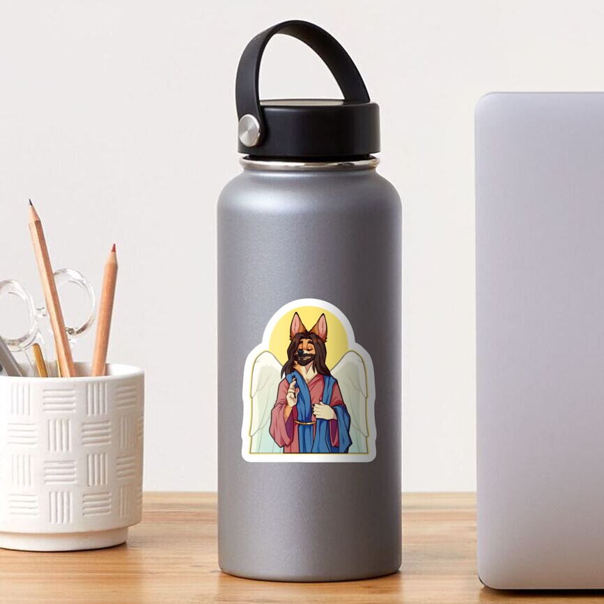"Furry Jesus (sticker)" Sticker by FabuPonah | Redbubble