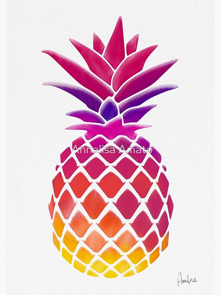 "Abstract colourful pineapple" Art Print by annalisaamato | Redbubble