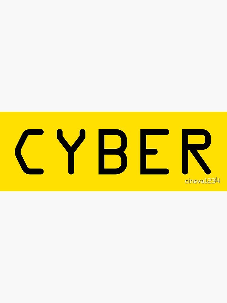 "CYBER" Sticker for Sale by cineva1234 | Redbubble