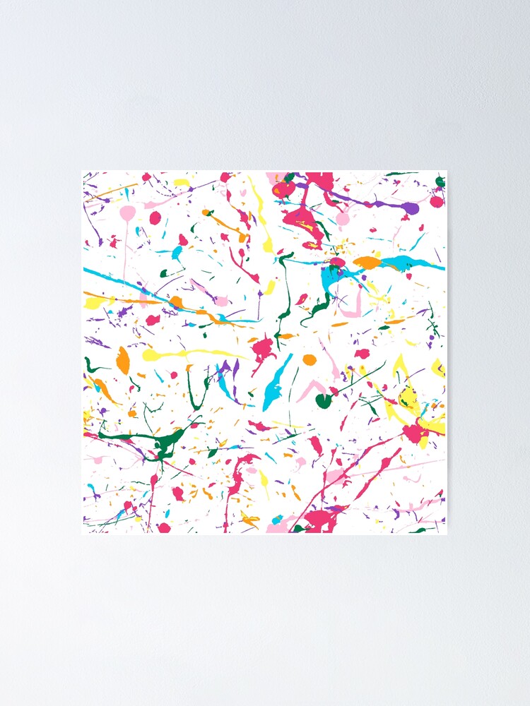 "Paint Splatter" Poster for Sale by MegMakesBiz | Redbubble