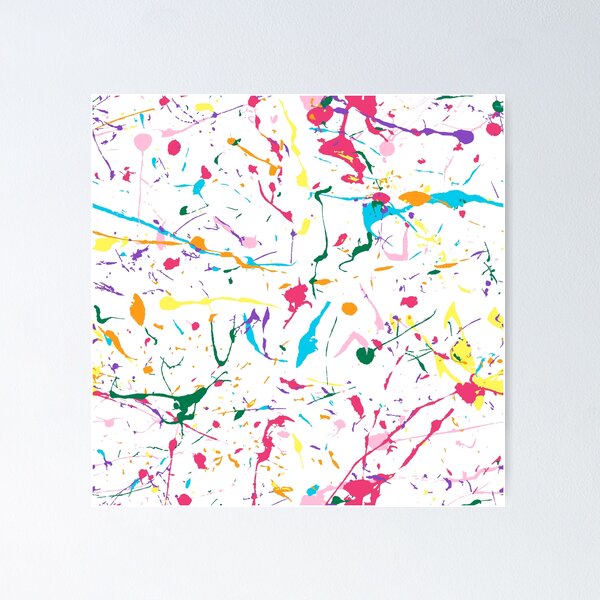 "Paint Splatter" Poster for Sale by MegMakesBiz | Redbubble