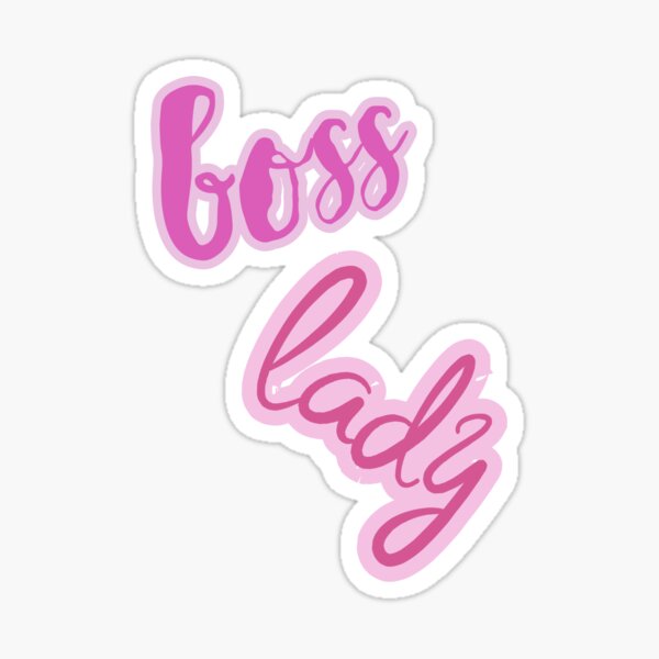 "Shades of Pink Boss Lady" Sticker for Sale by belvederestore | Redbubble