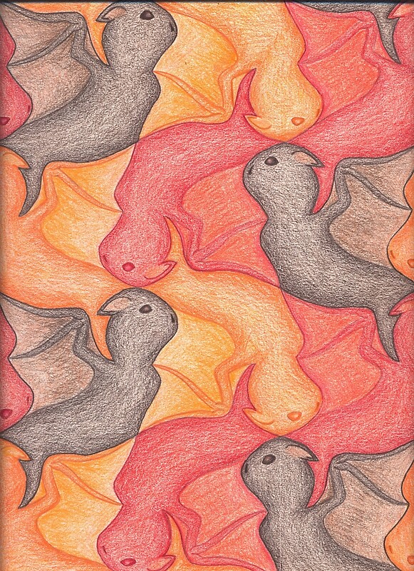 "Autumn Bats Tessellation" by Camkitty | Redbubble