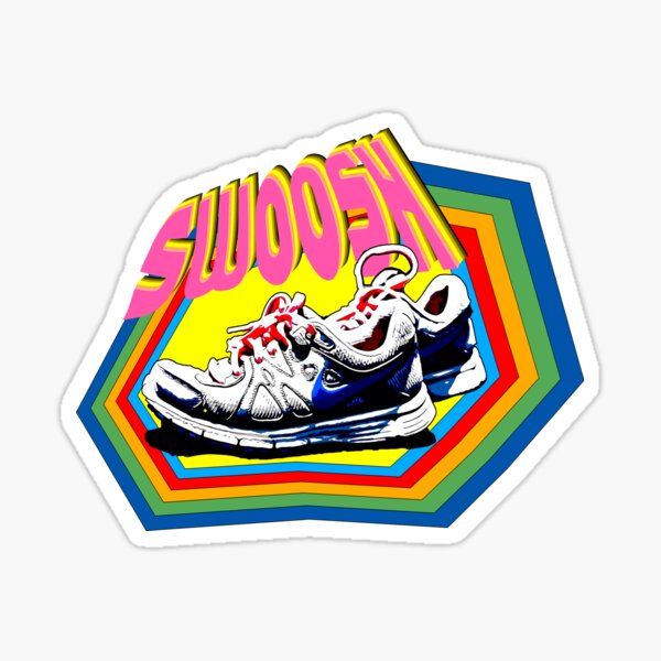 "Swoosh" Sticker for Sale by RoxanneG | Redbubble