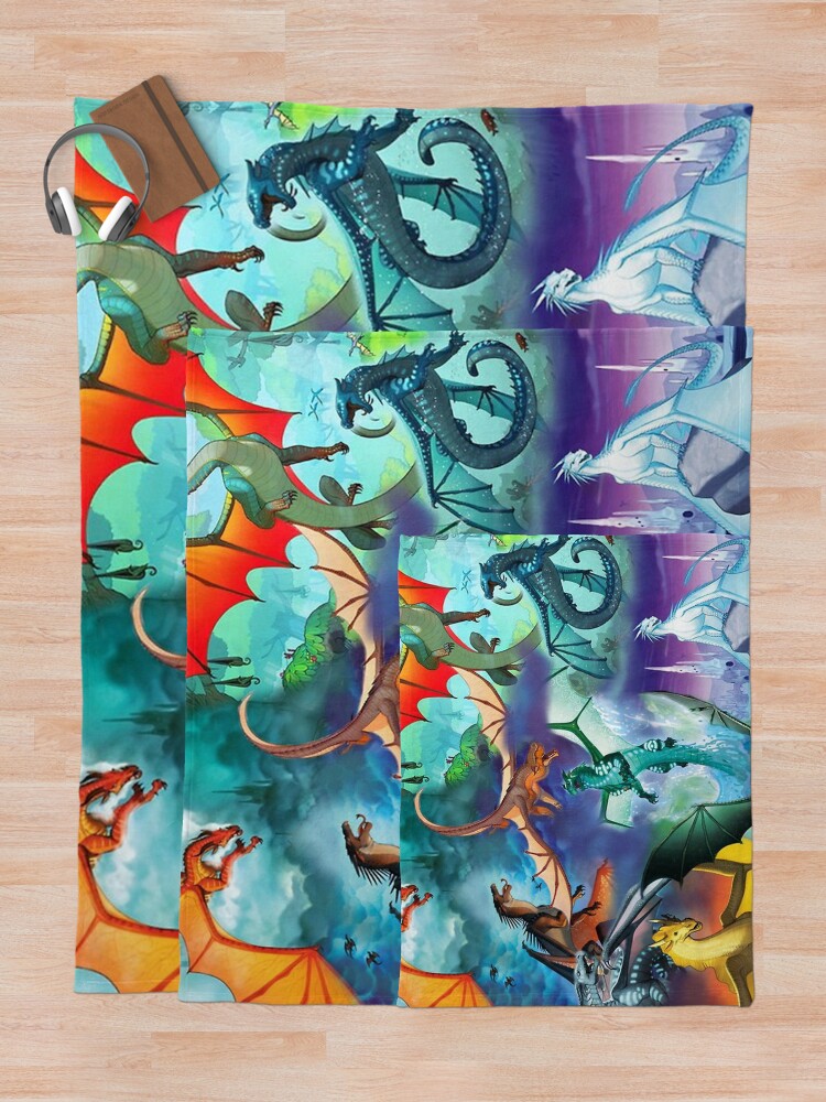 "Wing of fire all dragon Pattern Background" Throw Blanket for Sale by ...
