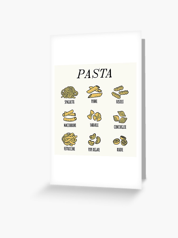 "pasta" Greeting Card for Sale by Iskanderox | Redbubble