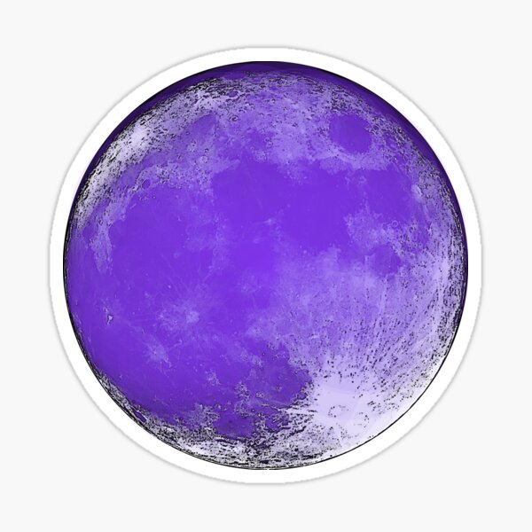 "Purple moon" Sticker for Sale by Wyverntales | Redbubble