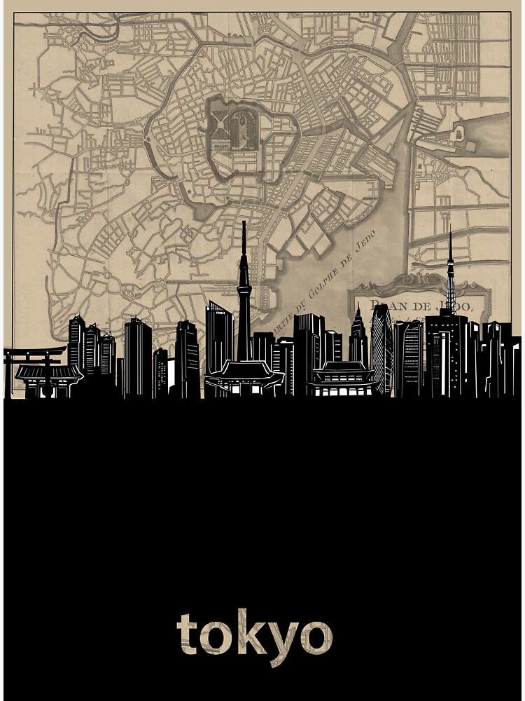 "tokyo skyline" Sticker for Sale by BekimART | Redbubble
