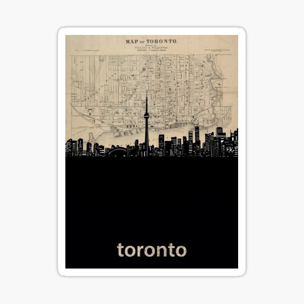 "toronto skyline" Sticker by BekimART | Redbubble