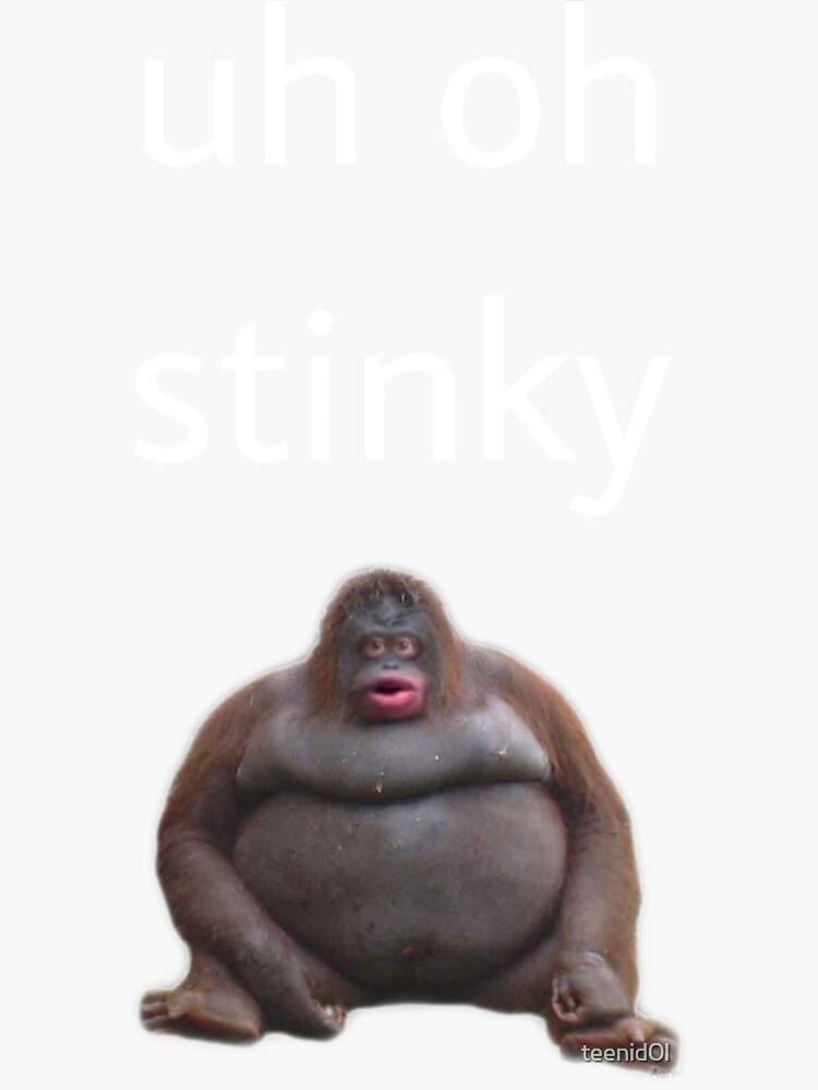 "uh oh stinky" Sticker for Sale by teenid0l | Redbubble