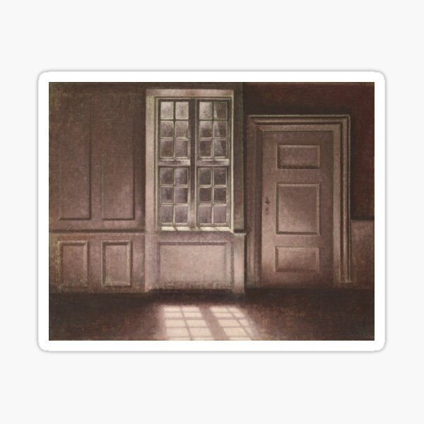 "Moonlight, Strandgade 30 by Vihelm Hammershoi, 1906" Sticker for Sale ...
