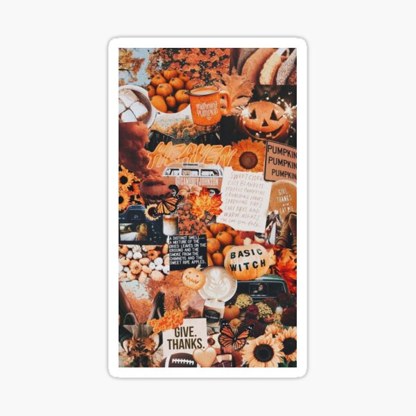 "Fall Aesthetic Collage" Sticker by persianezhad | Redbubble