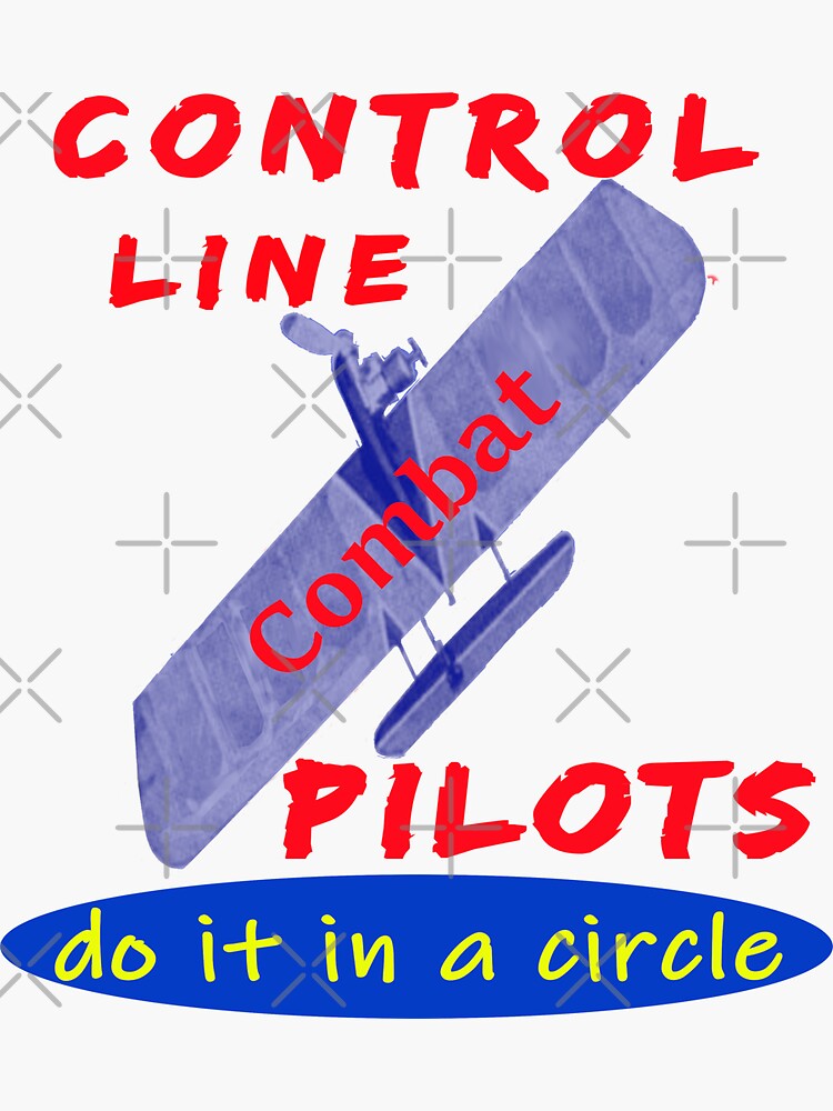 "Control line combat wings rule!" Sticker for Sale by RickTellon ...