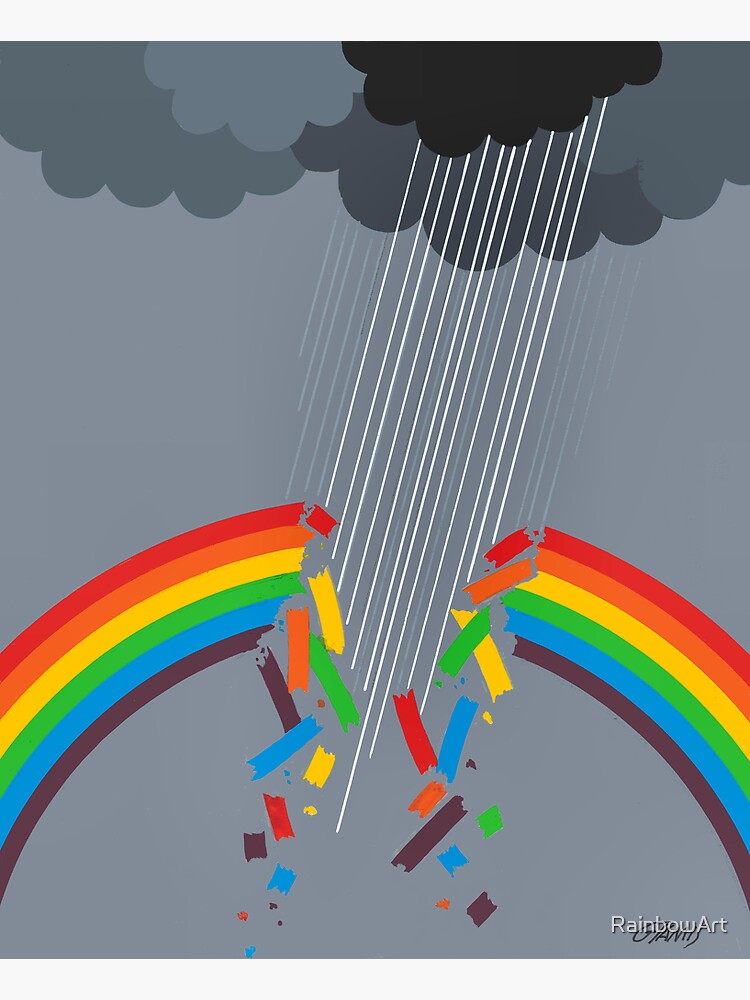 "BROKEN RAINBOW - BRUSH AND GOUACHE" Poster for Sale by RainbowArt ...