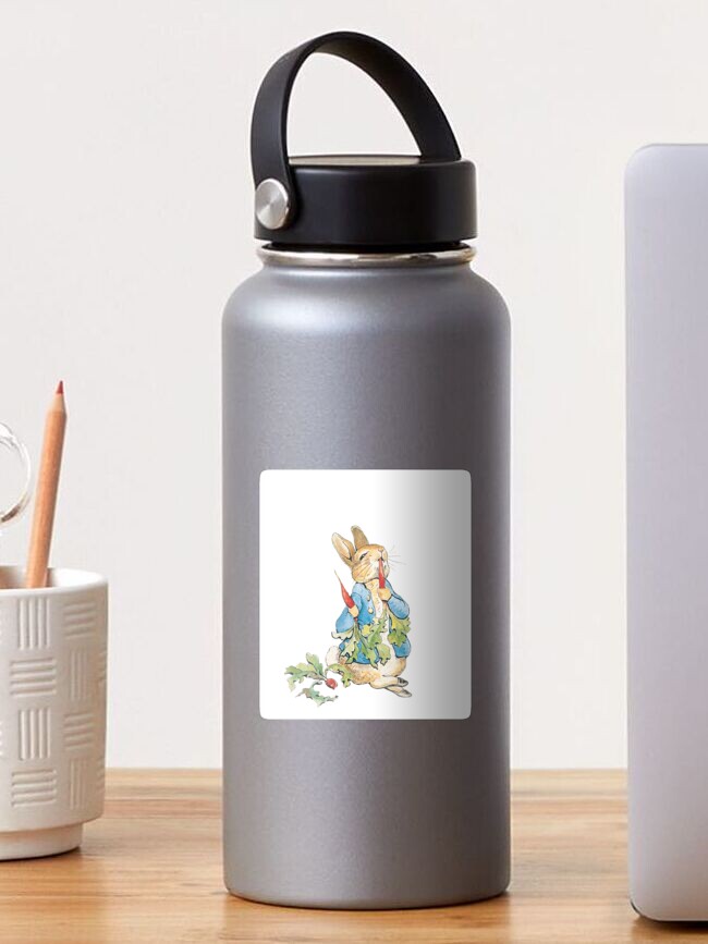 "Peter Rabbit Eating Carrots by Beatrix Potter - Vintage Art" Sticker ...