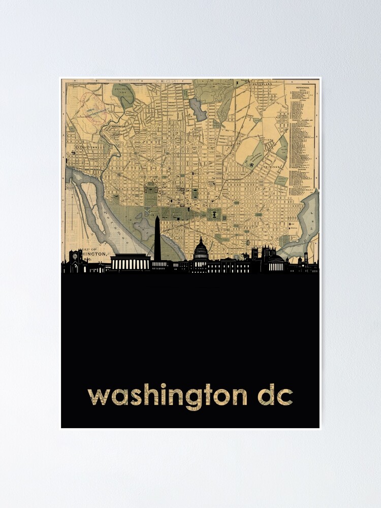 "washington dc skyline" Poster for Sale by BekimART | Redbubble