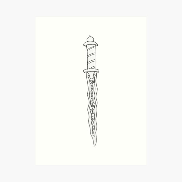 "The Dark One's Dagger (v2)" Art Print for Sale by rainilyahead | Redbubble