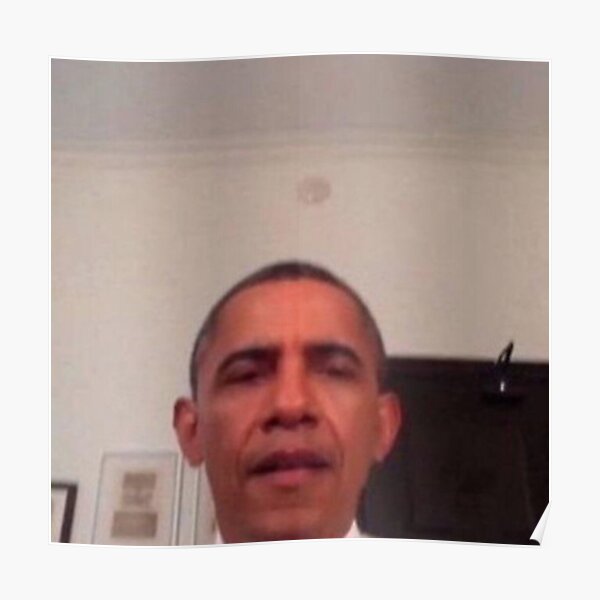 "Obama Funny Laugh at the Image" Poster for Sale by iflubb | Redbubble