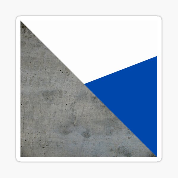 "Abstract geometric color block concrete texture, cobalt blue and white ...