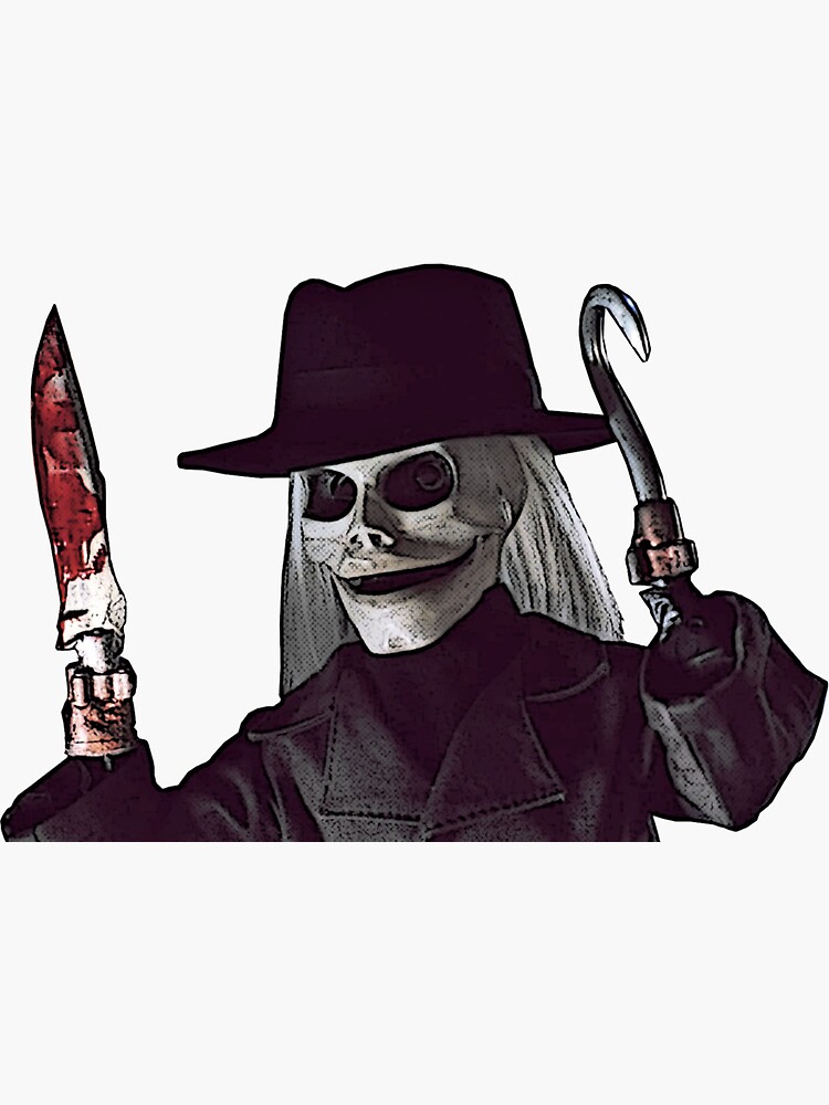 "Bladed Killer Puppet" Sticker for Sale by garystrange | Redbubble