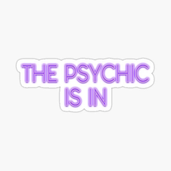 "the psychic is in, purple" Sticker for Sale by goblinbabe | Redbubble