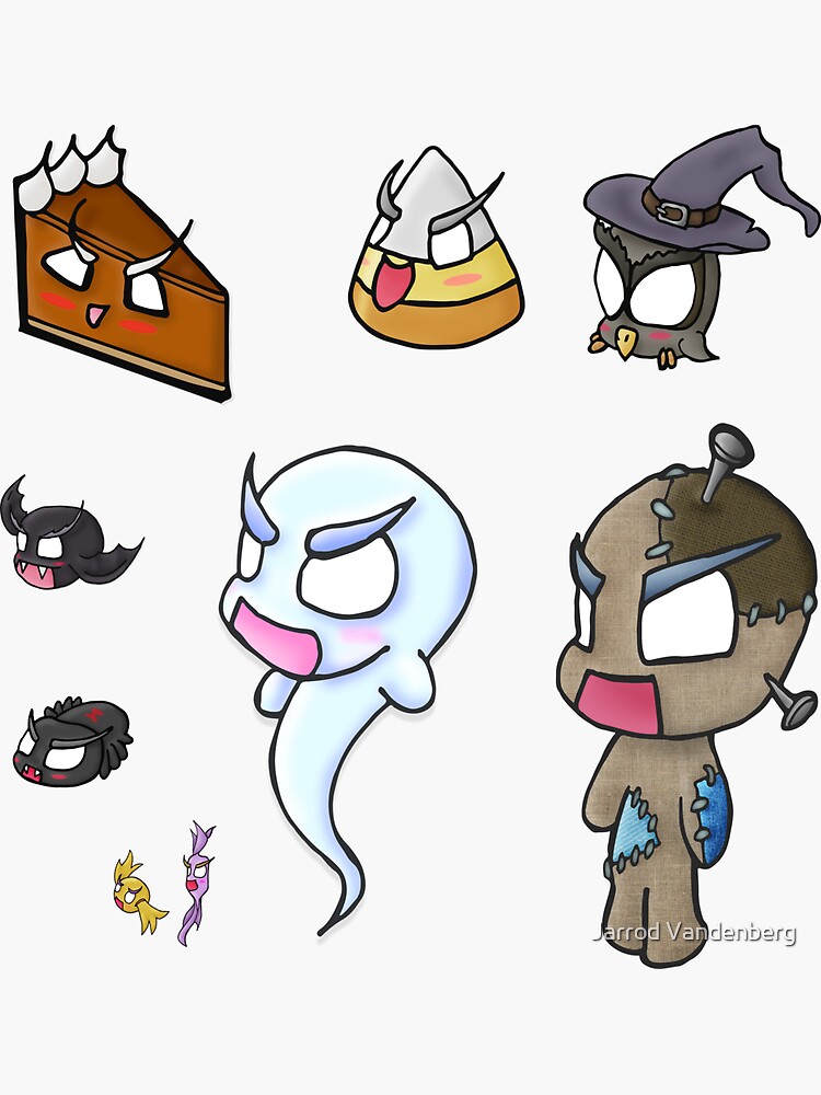 "Angry Chibi Halloween Sticker Sheet" Sticker for Sale by Jarrod44 ...