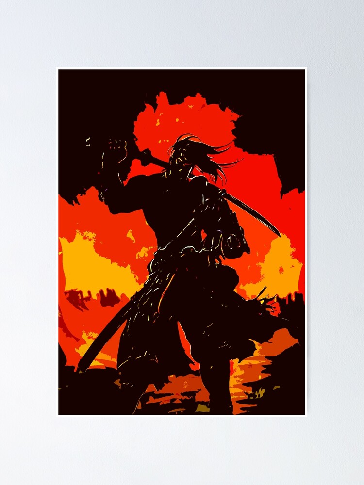 "Samurai Abstract Digital Painting" Poster by Camwiz | Redbubble