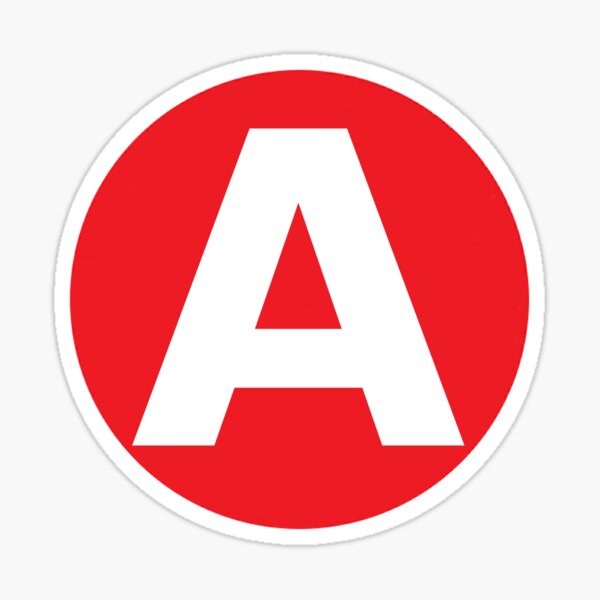 Big Red Letter A Stickers | Redbubble