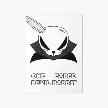"One Eared Devil Rabbit" Art Board Print by TENSEy | Redbubble