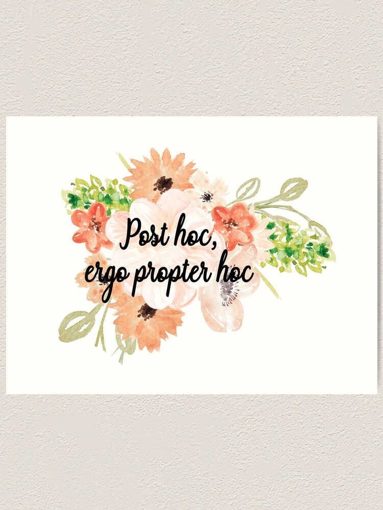"post hoc, ergo propter hoc" Art Print for Sale by aluap106 | Redbubble