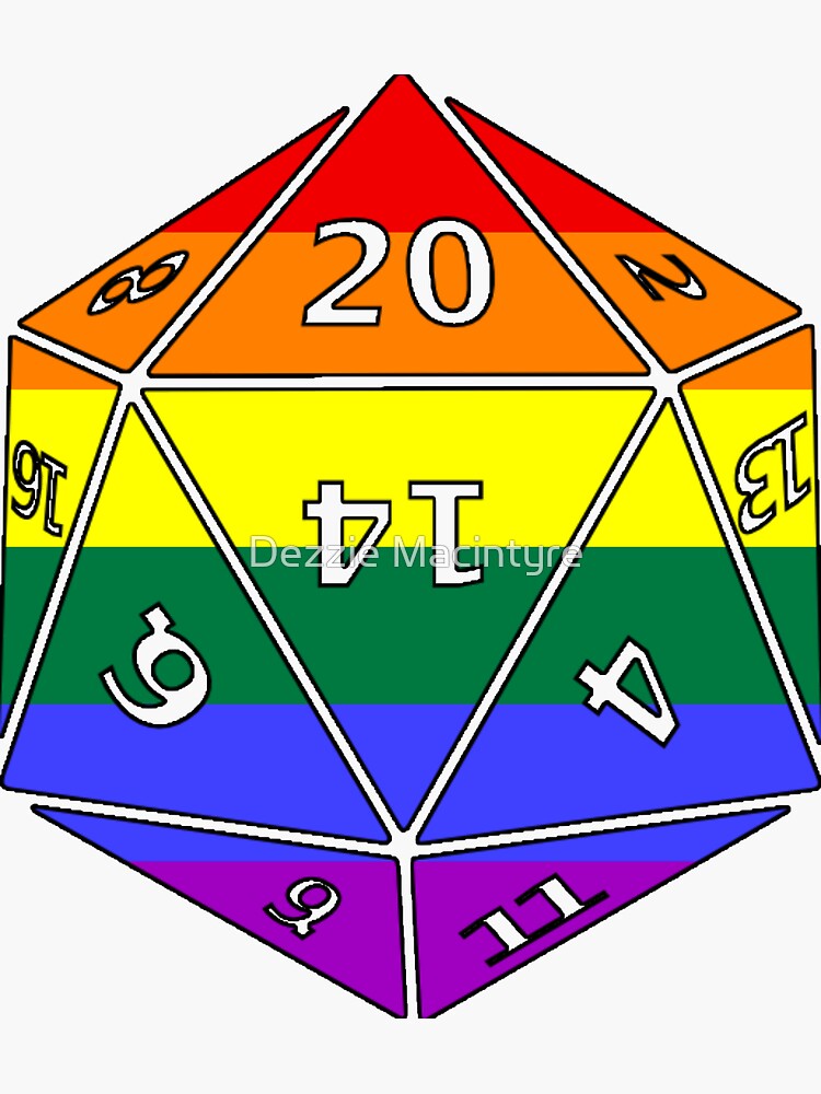 "Pride Dice - Original Flavour" Sticker for Sale by demifaun | Redbubble