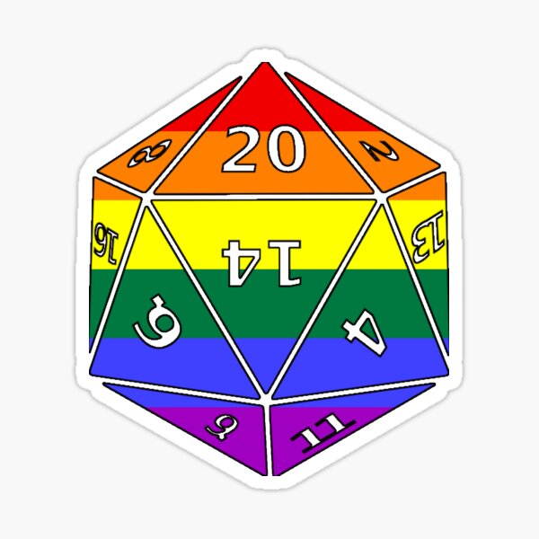 "Pride Dice - Original Flavour" Sticker for Sale by demifaun | Redbubble