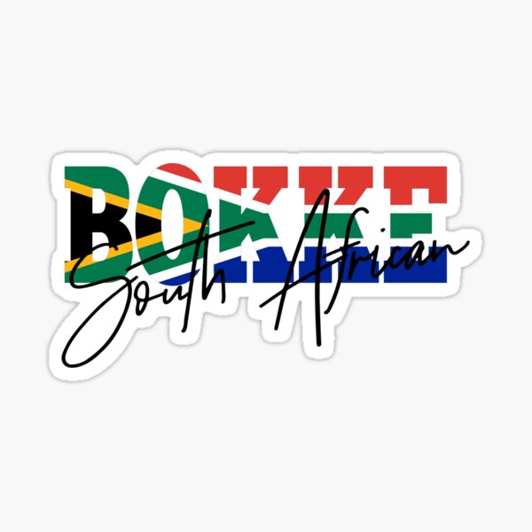 "Bokke South African " Sticker for Sale by karspaul | Redbubble