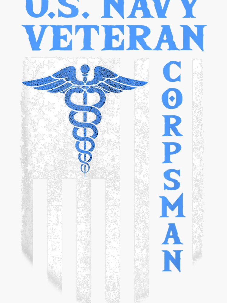 "U.S. Veteran Corpsman USA Flag Vintage " Sticker by roseallan413 ...