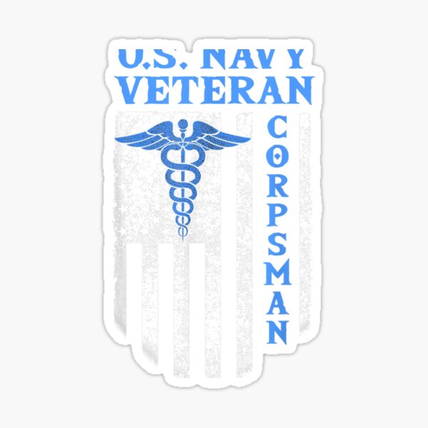 "U.S. Veteran Corpsman USA Flag Vintage " Sticker by roseallan413 ...