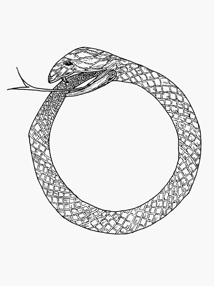 "Hand drawn infinite snake" Sticker by jitkaegressy | Redbubble