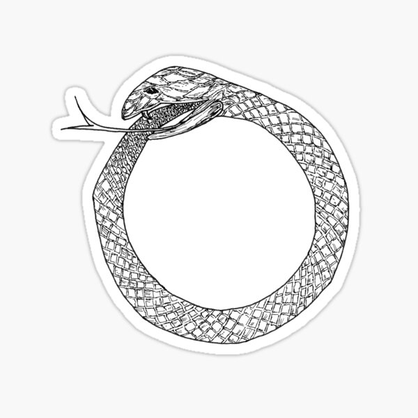 "Hand drawn infinite snake" Sticker by jitkaegressy | Redbubble