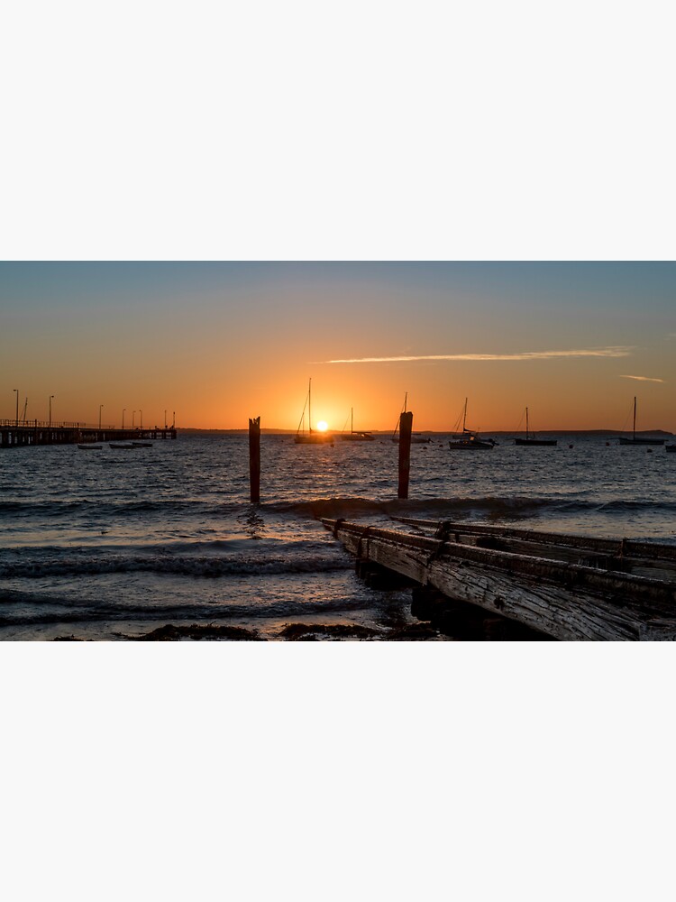 "Sunrise over Flinders boat launch" Sticker for Sale by saint78 | Redbubble