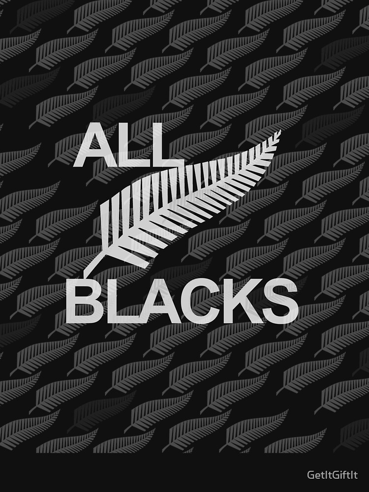 "All Blacks Rugby Silver Fern design" T-shirt for Sale by GetItGiftIt ...
