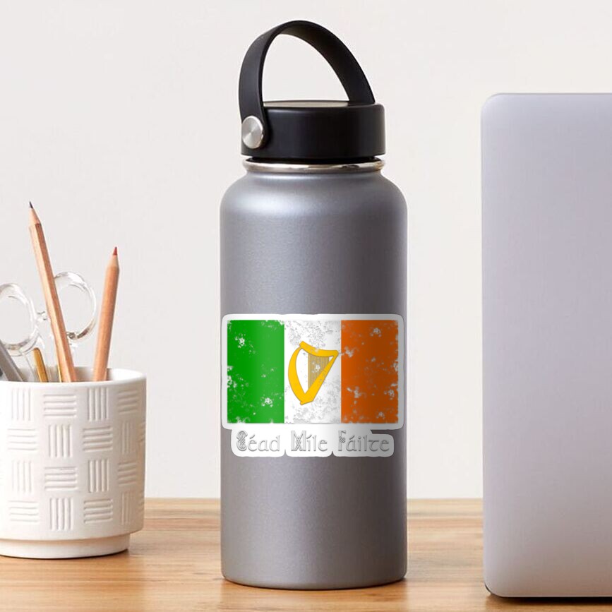 "Flag of Ireland with motto" Sticker for Sale by highlandarmory | Redbubble